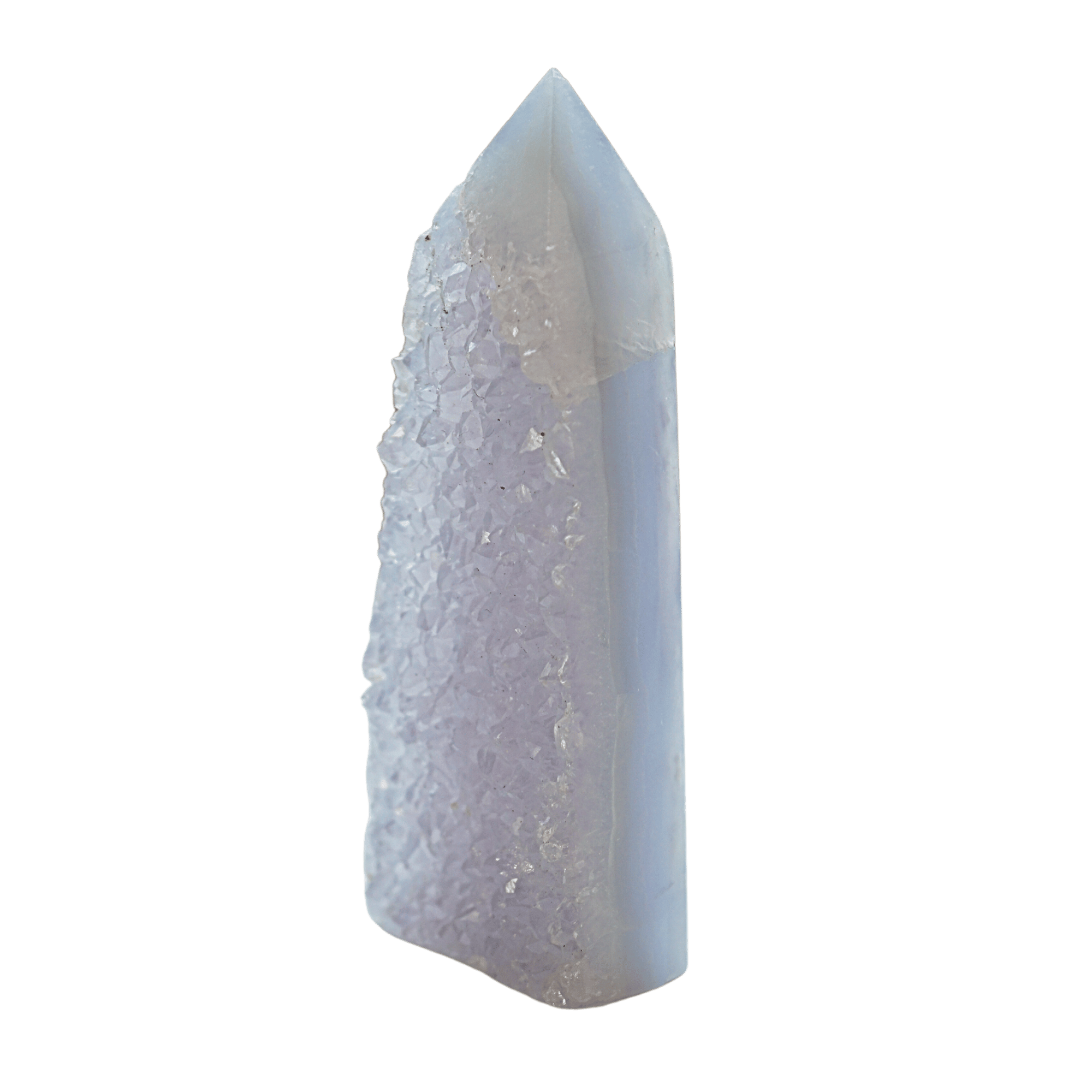 Blue Lace Agate Geode Point – Nervous System Support & Gentle Communication | Energy Muse