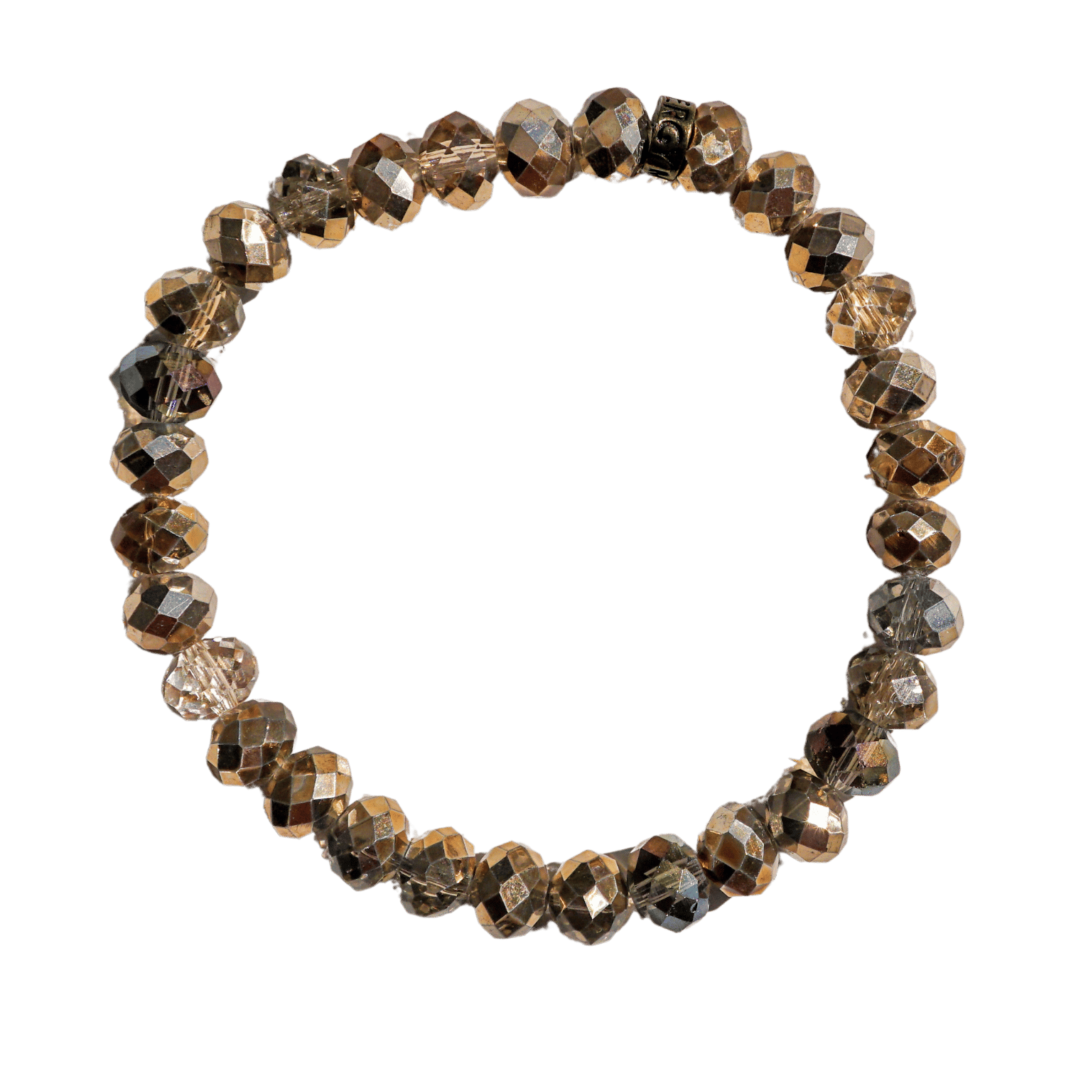 Gold Aura Quartz Bracelet | Micro-faceted Bead Bracelets – Energy Muse