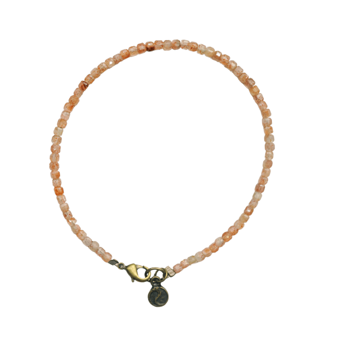 Sunstone Bracelet | Micro-faceted Bead Bracelets – Energy Muse