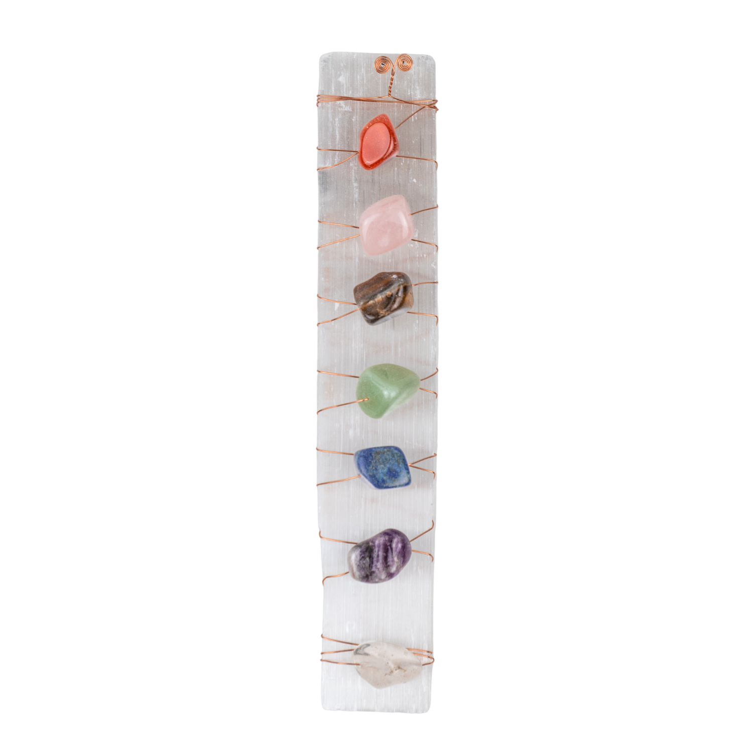 Manifestation Crystal Wand | Selenite Chakra Wand with 7 Crystals – Energy Muse