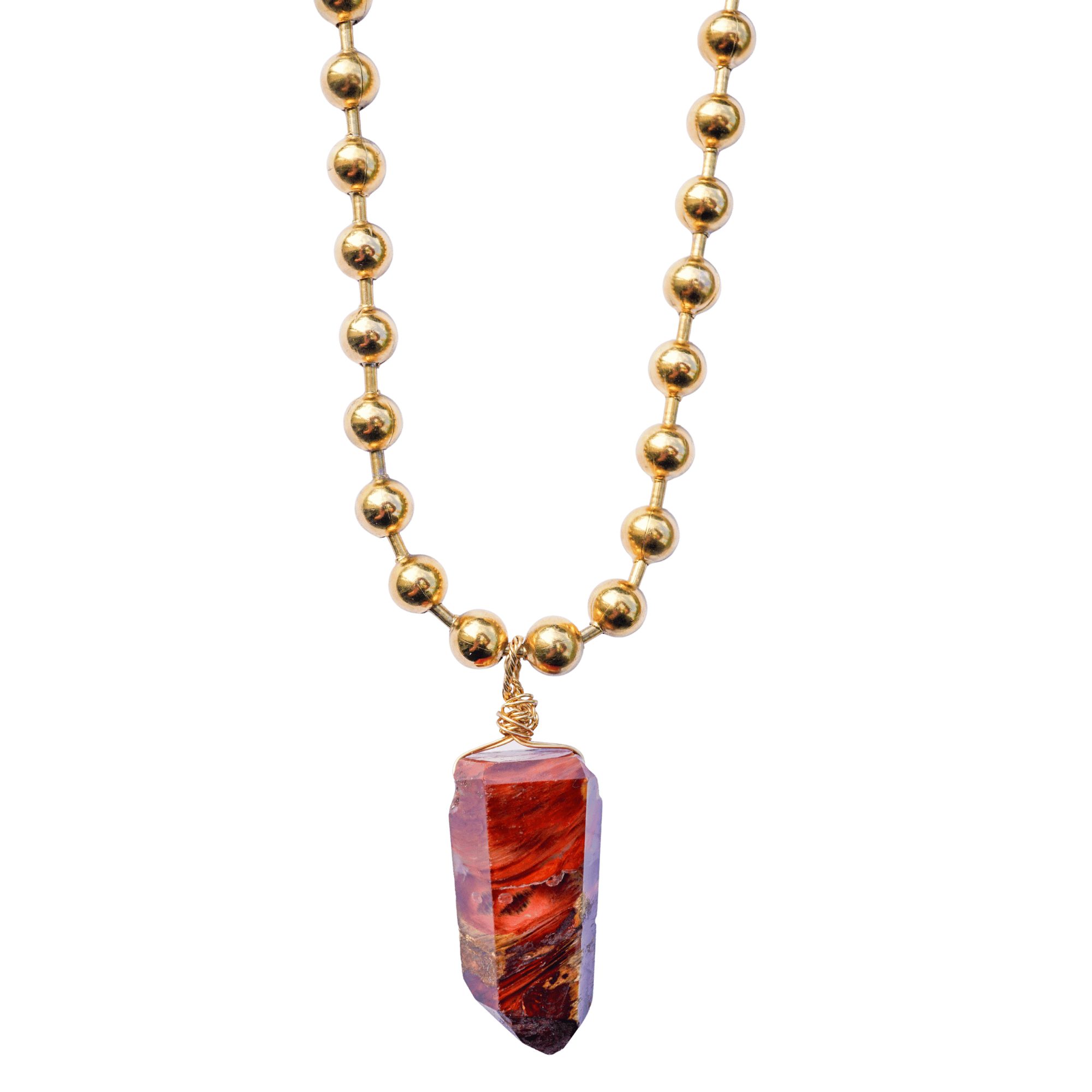 Angel Phantom Quartz Ball Chain Necklace – Energy Muse