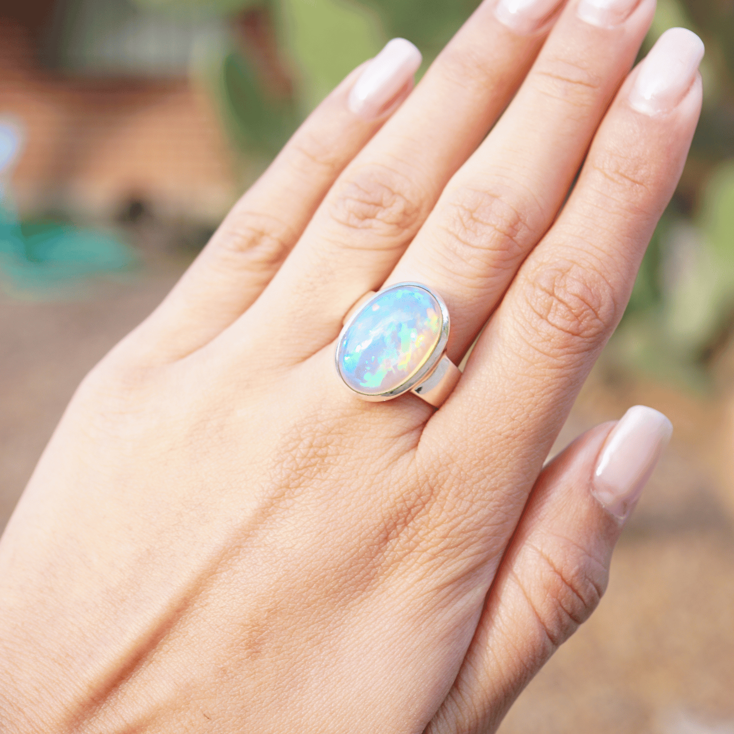 Ethiopian Opal Sterling Silver Ring – Transformation, Intuition & Creativity – Energy Muse