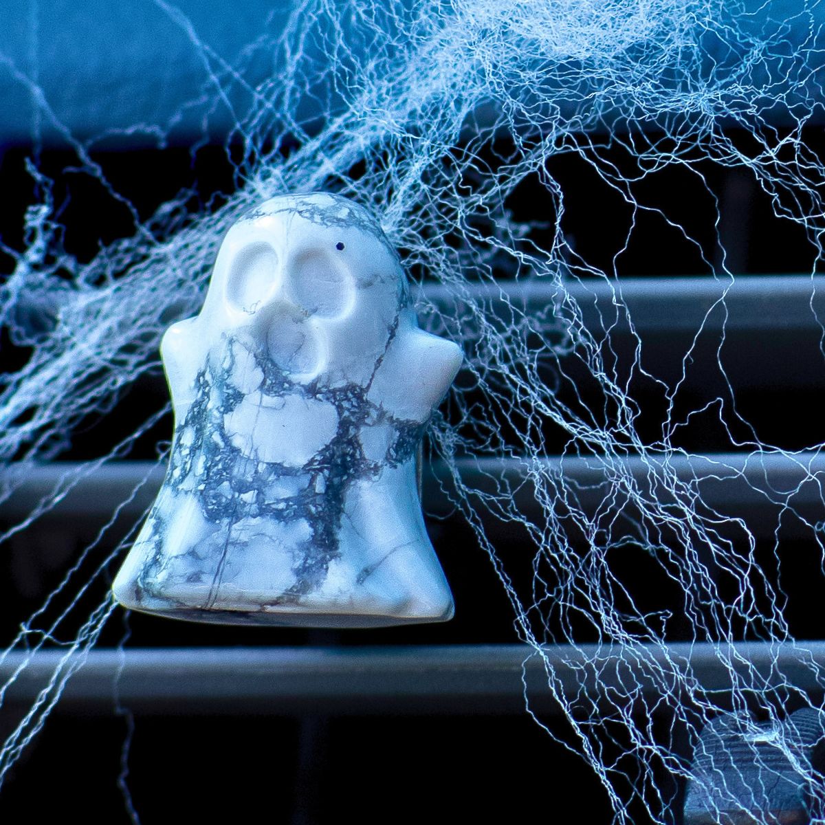 Howlite Ghost Car Crystal | Shop the Halloween Collection – Energy Muse