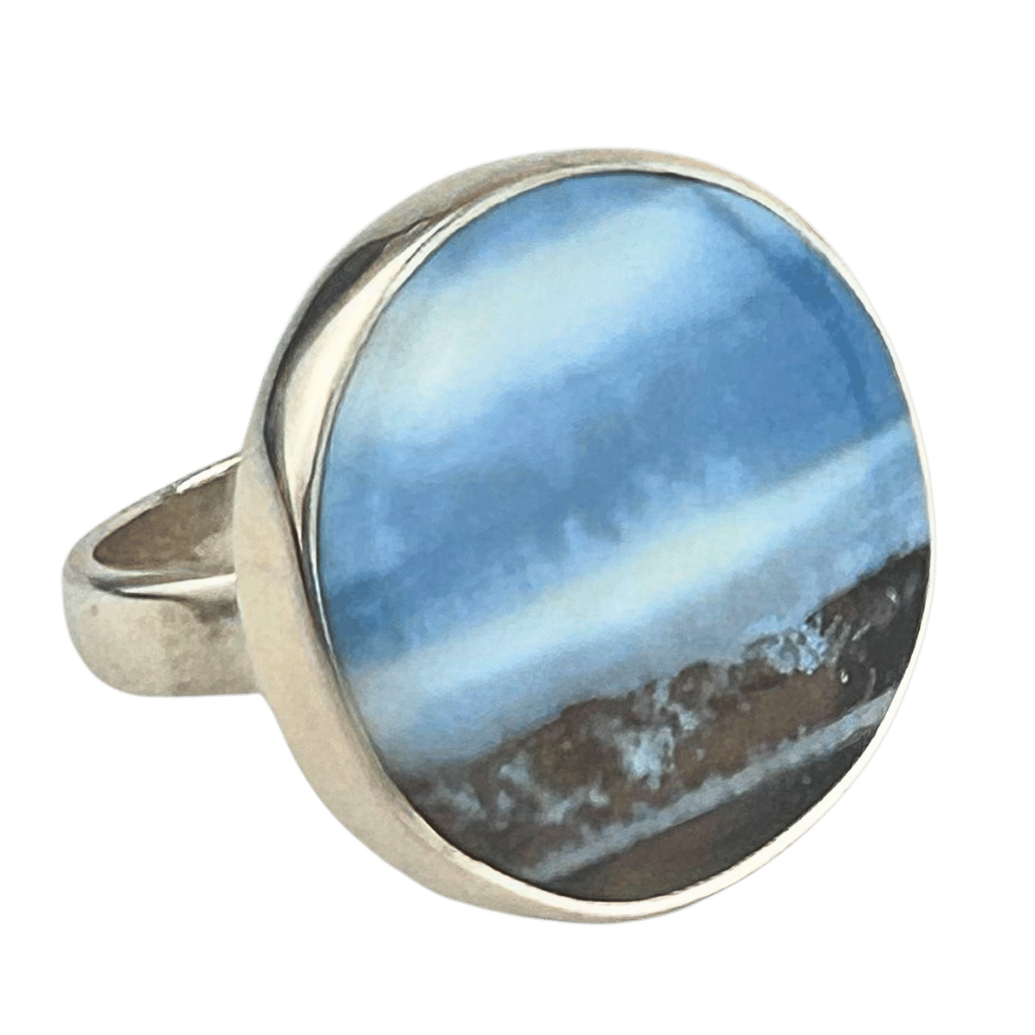 Blue Agate Ring #221 – Energy Muse