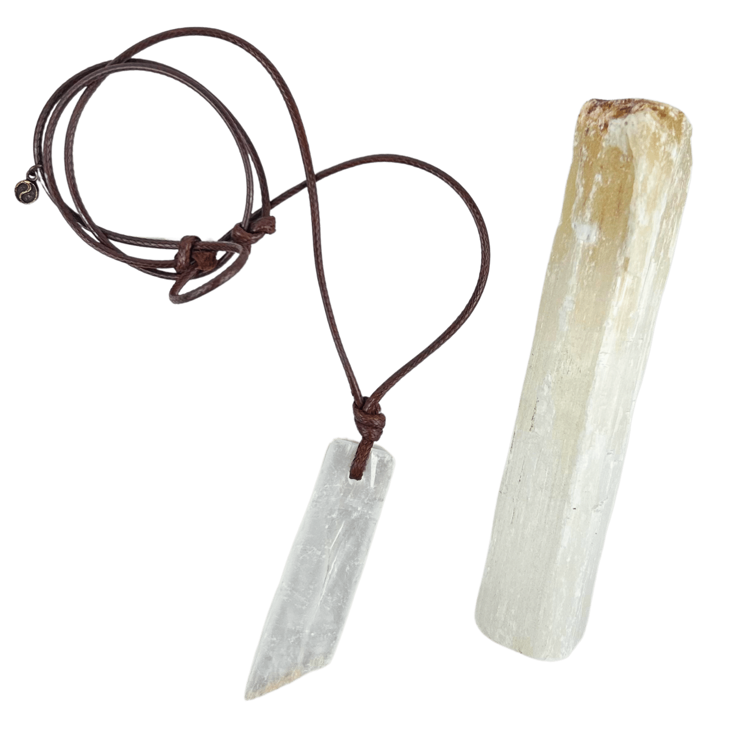 Energy Healing Necklace + Selenite Crystal #344 – Energy Muse
