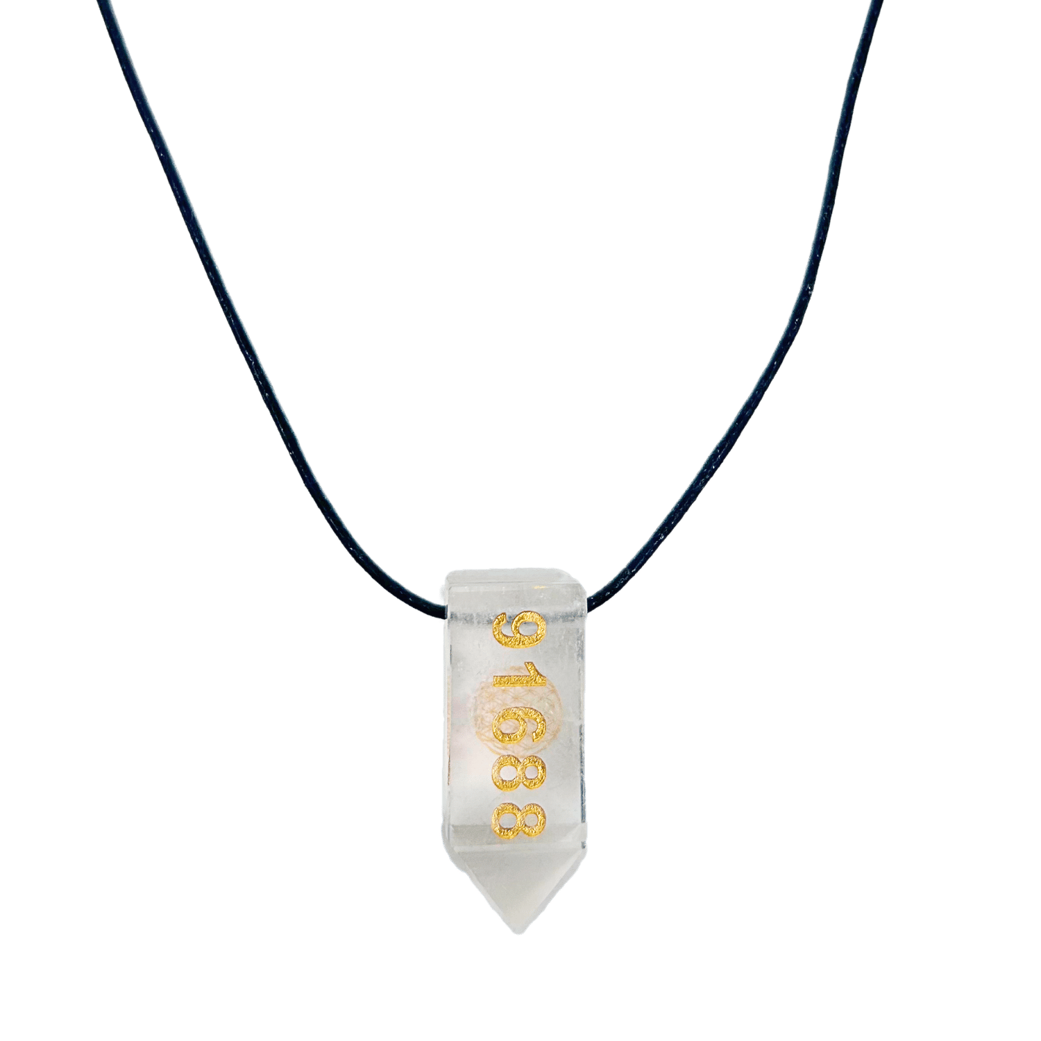 91688 Clear Quartz Necklace | Numerology Crystal Code Stone – Energy Muse
