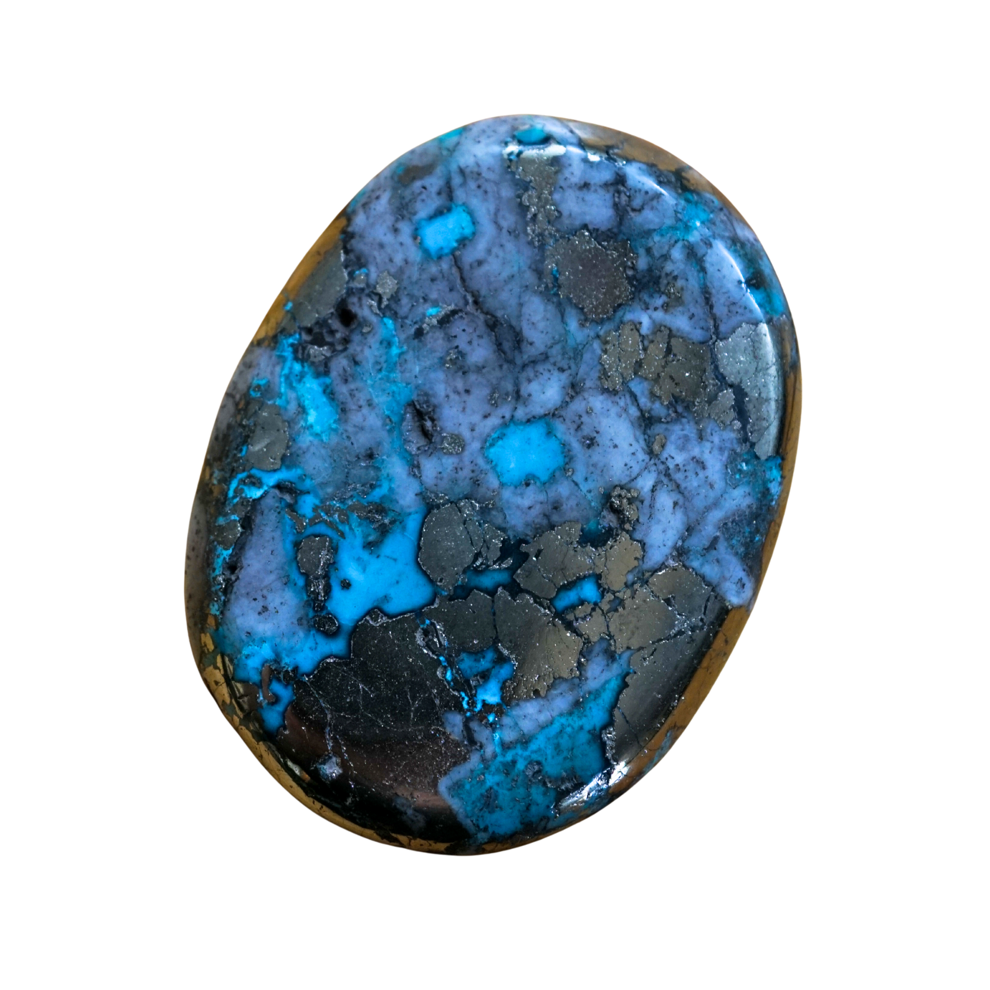Persian Turquoise & Pyrite Touchstone – Rare Crystal for Protection ...