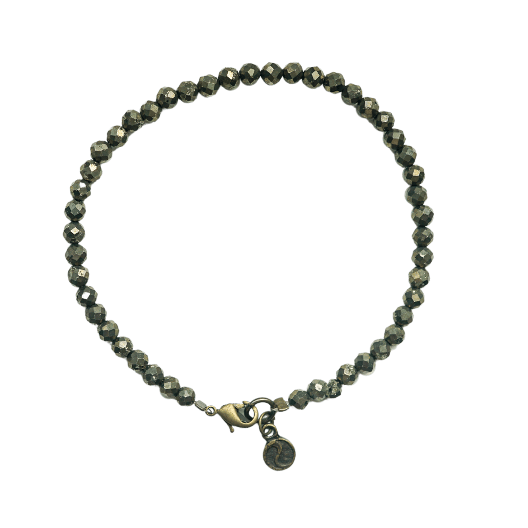 Pyrite Bracelet | Micro-faceted Bead Bracelets – Energy Muse