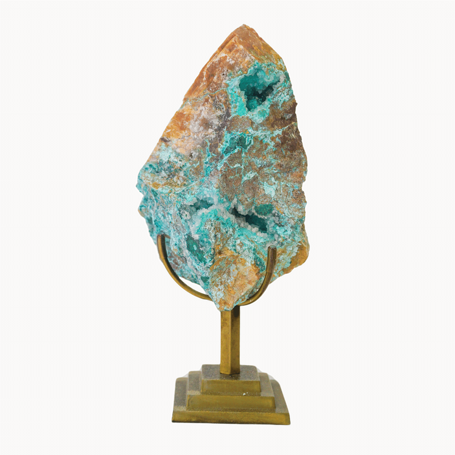 Raw Chrysocolla Crystal on Stand | One-of-a-kind Crystal – Energy Muse
