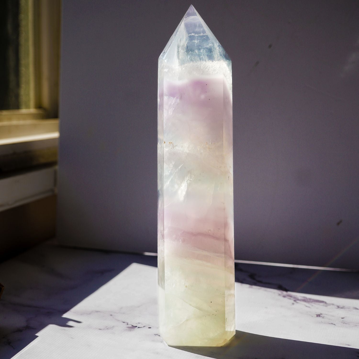 Rare Yttrium Fluorite Tower – One-of-a-Kind Crystal Masterpiece ...