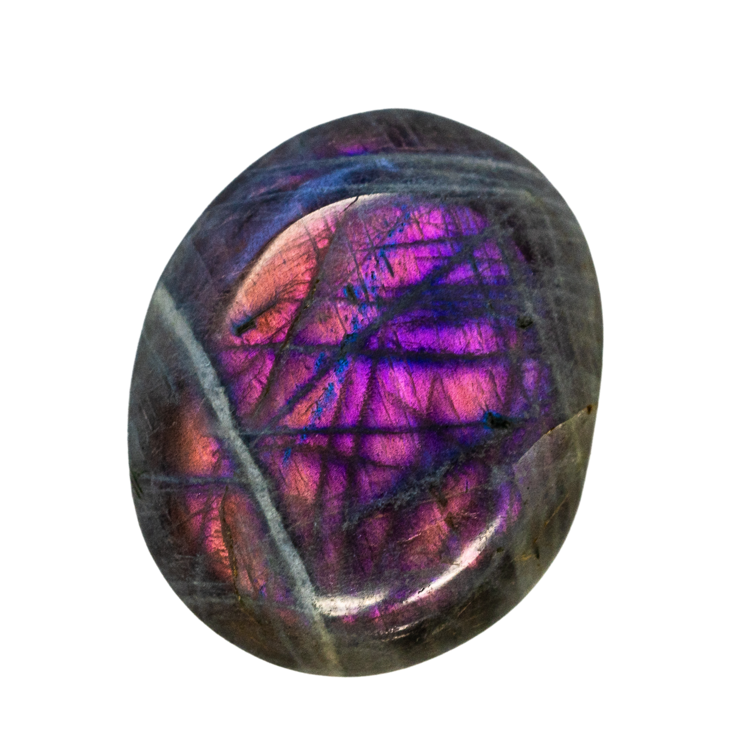Pink & Purple Flash Labradorite Touchstone, Shop Labradorite at Energy Muse