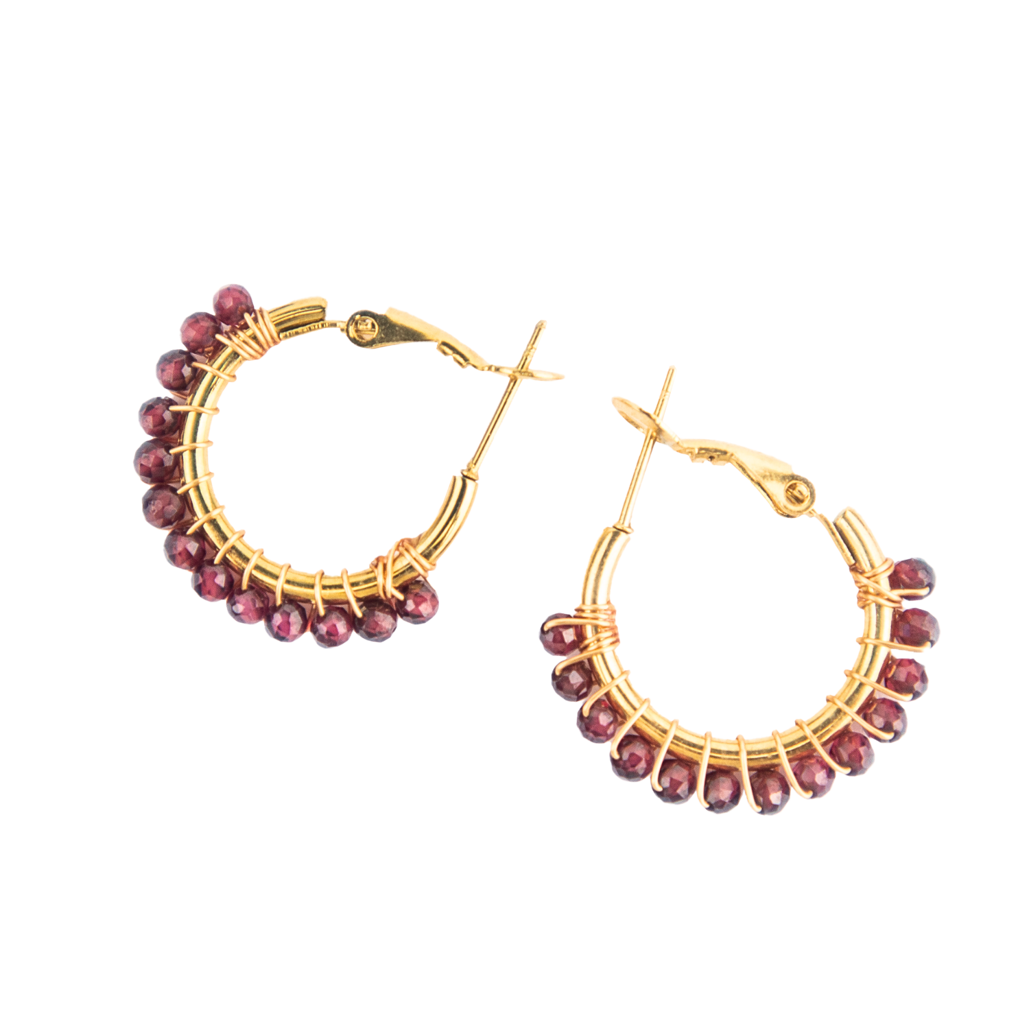 Ruby Crystal Hoop Earrings | Shop Crystal Hoop Earrings from Energy Muse