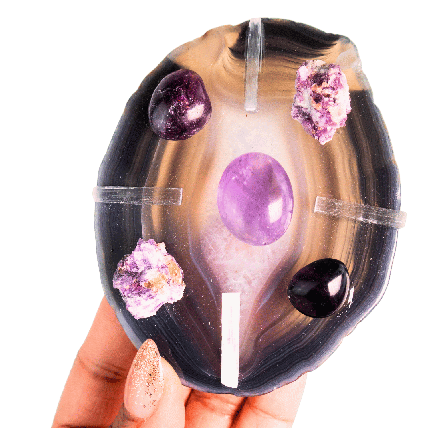 Stress Relief Crystal Grid Plate | Shop Crystal Grid Plates – Energy Muse