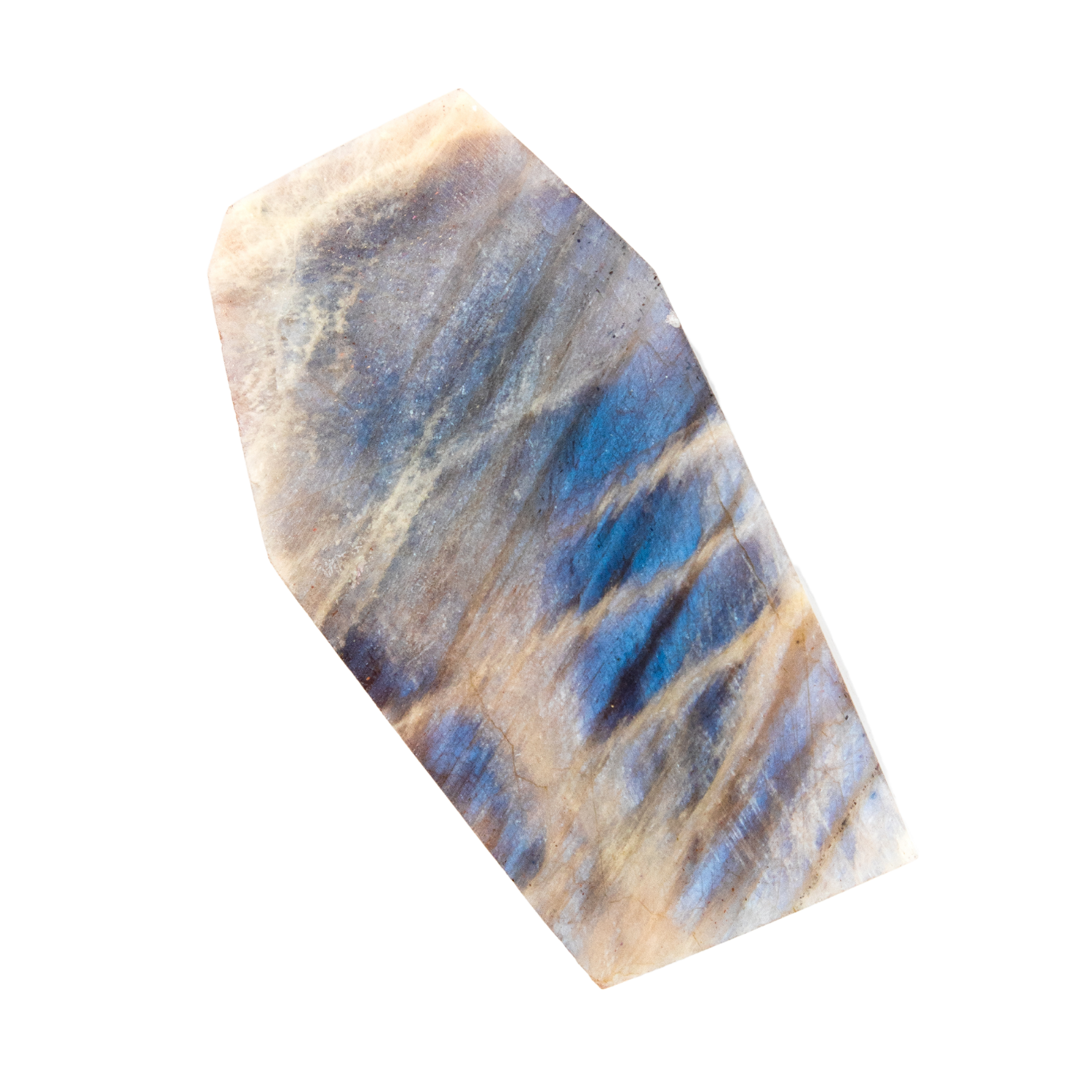 White Labradorite & Sunstone Freeform – Energy Muse