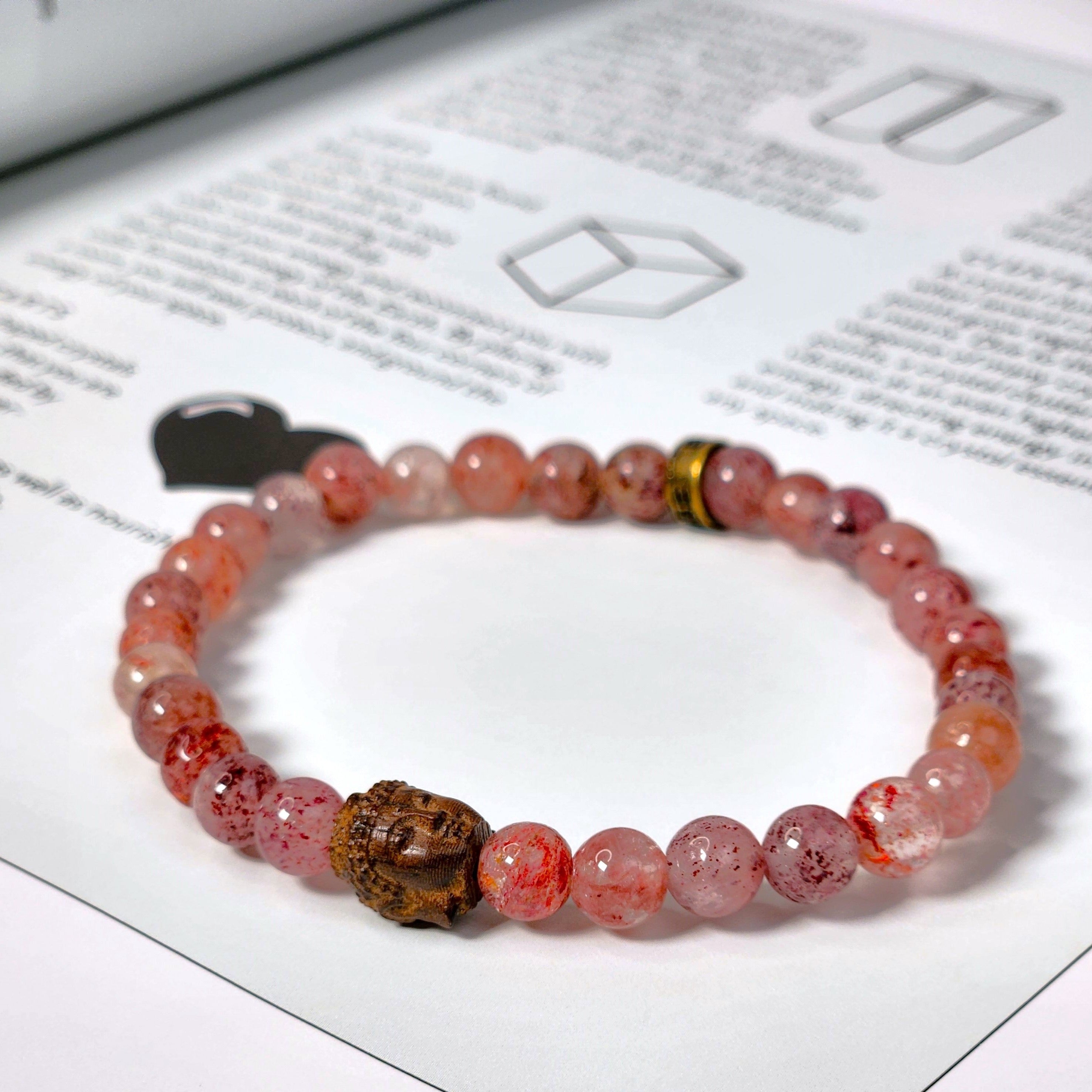 Strawberry Quartz Energy Bracelet | Shop Strawberry Quartz at Energy Muse