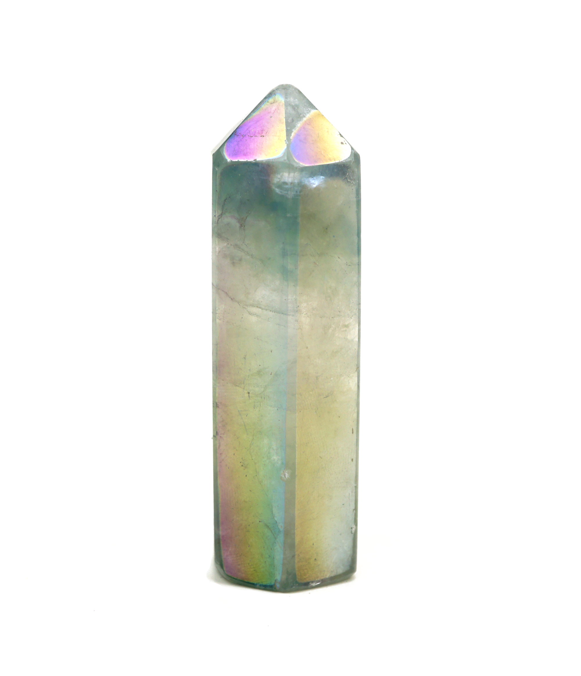 Aura Fluorite Point | Shop AB Rainbow Fluorite Points – Energy Muse