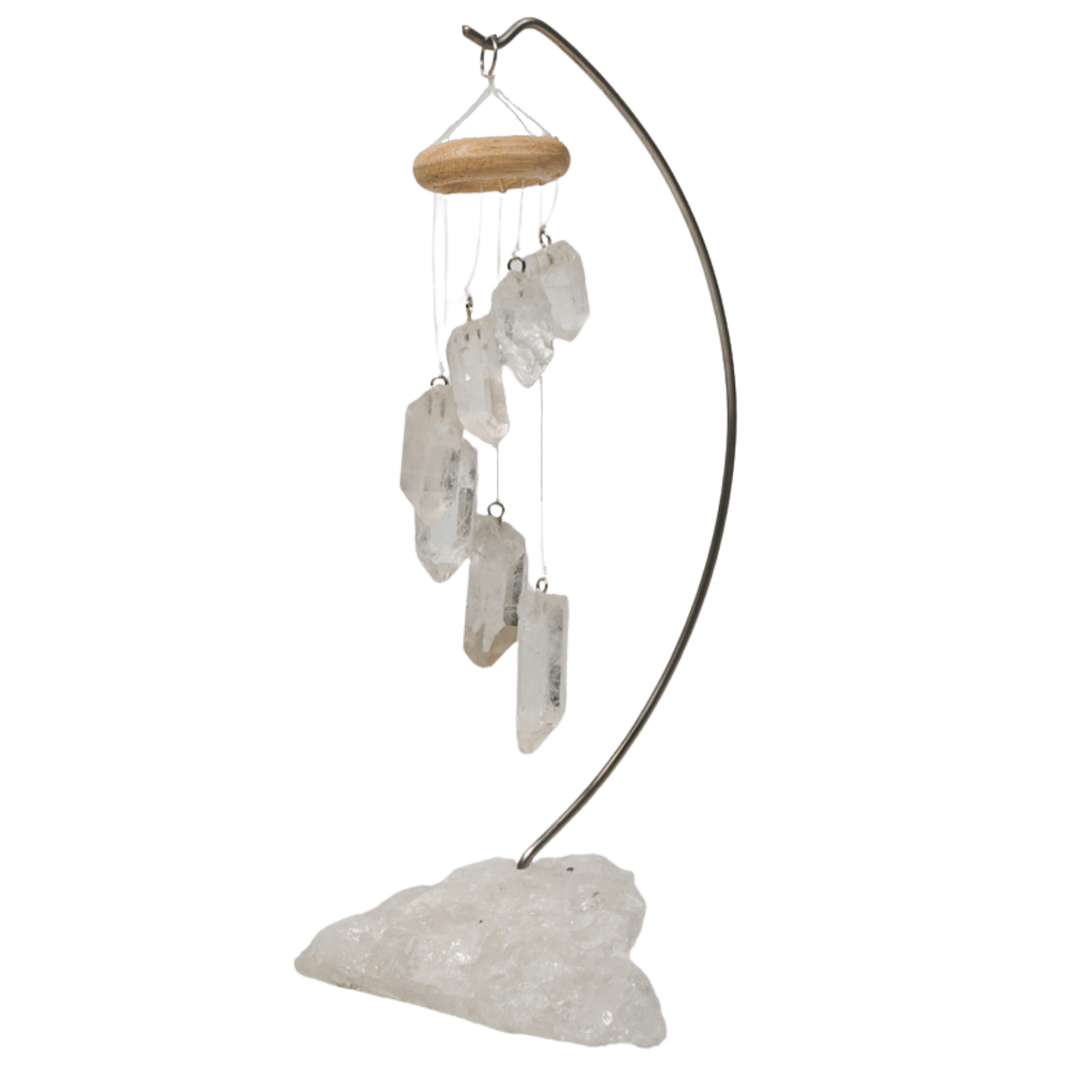 Tabletop Crystal Mobile with Clear Quartz Base – Energy Muse