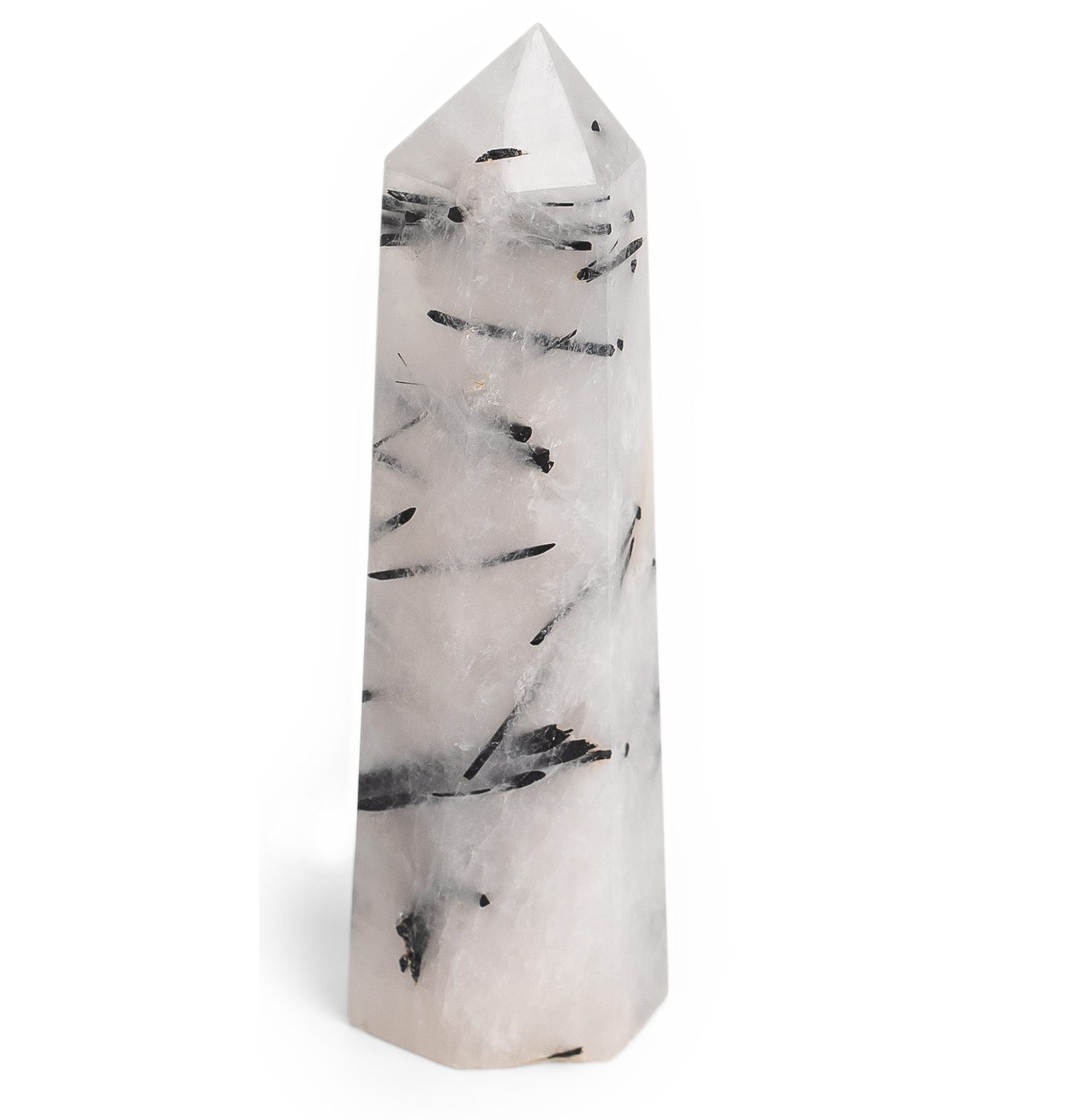 Tourmalated Quartz Point | Shop Black Tourmalated Quartz - Energy Muse